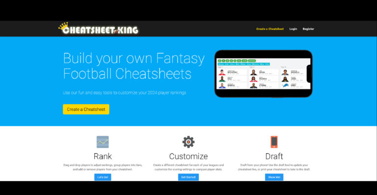 Cheat Sheet King – FantasyFootball1st